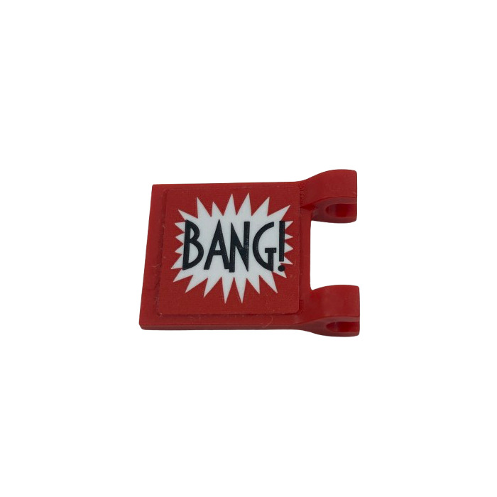 LEGO Red Flag 2 x 2 with 'BANG!' Large Font and White Starburst ...