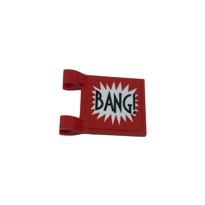 LEGO Flag 2 x 2 with 'BANG!' Large Font and White Starburst Explosion ...