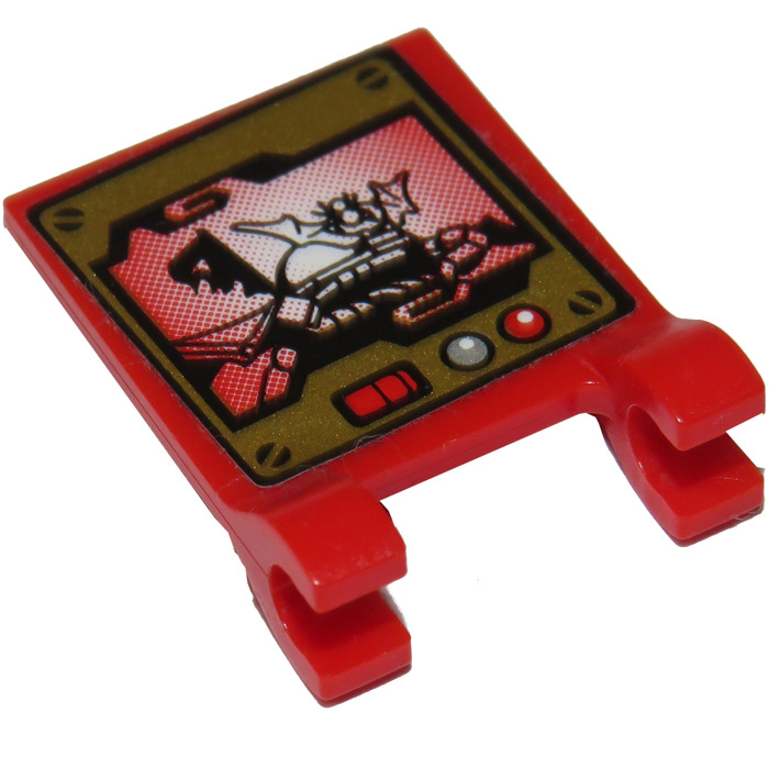LEGO Red Flag 2 x 2 with Screen / Damaged Metal Plate, Red Light and ...