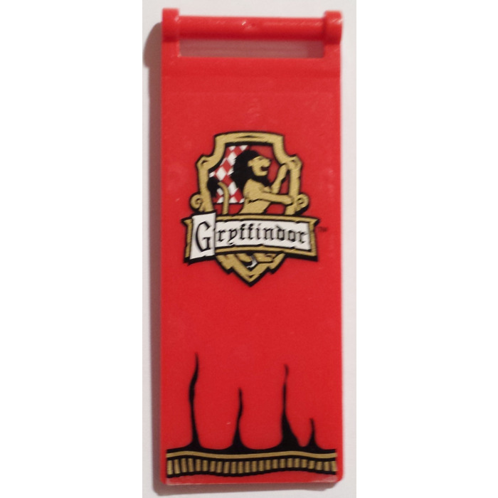 LEGO Red Flag 7 x 3 with Bar Handle with Gryffindor Shield Sticker ...