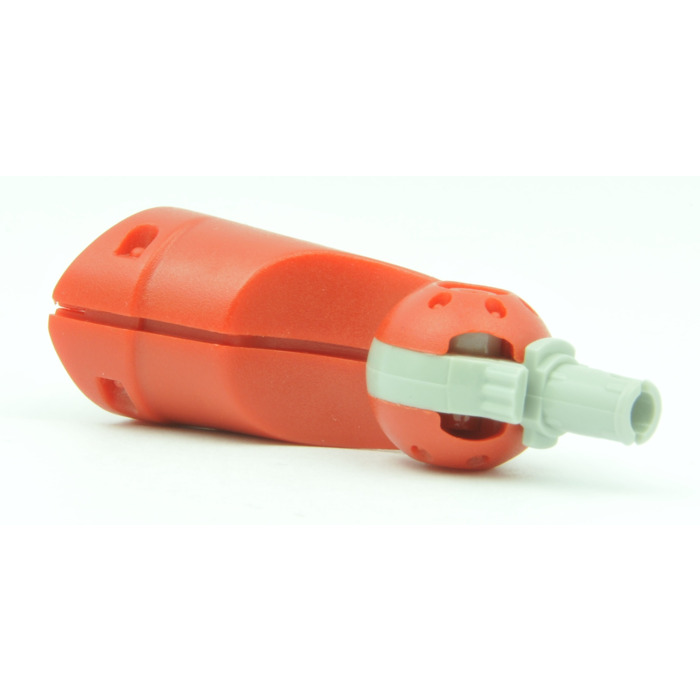 LEGO Red Galidor Short Limb with Ridges with Light Gray Pin (41145 ...