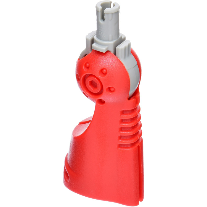 LEGO Red Galidor Short Limb with Ridges with Light Gray Pin (41145 ...