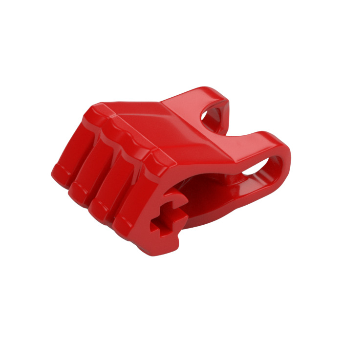 LEGO Red Hand with Joint Socket and Axle Hole with 4 Fingers (93575 ...