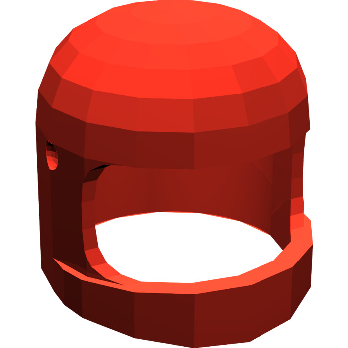 LEGO Red Helmet with Thick Chinstrap and Visor Dimples | Brick Owl ...