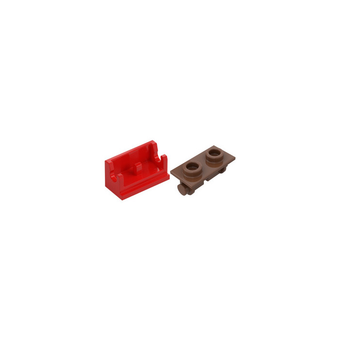 LEGO Hinge Brick 1 x 2 with Brown Top Plate | Brick Owl - LEGO Marketplace