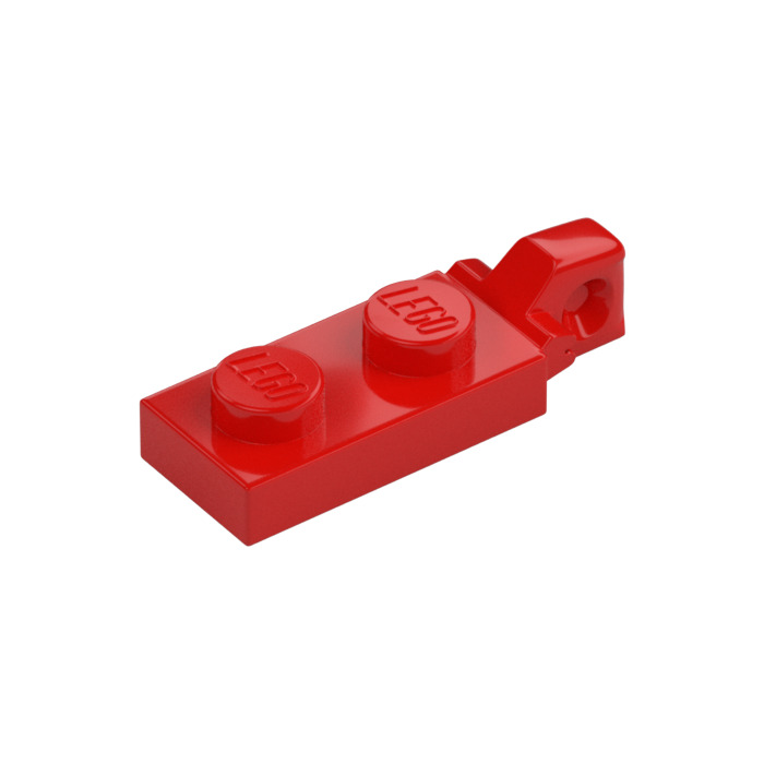 LEGO Red Hinge Plate 1 x 2 with Single Finger on End Vertical with ...