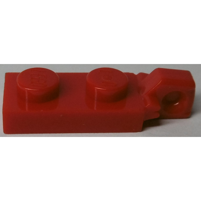 LEGO Red Hinge Plate 1 x 2 with Single Finger on End Vertical without ...