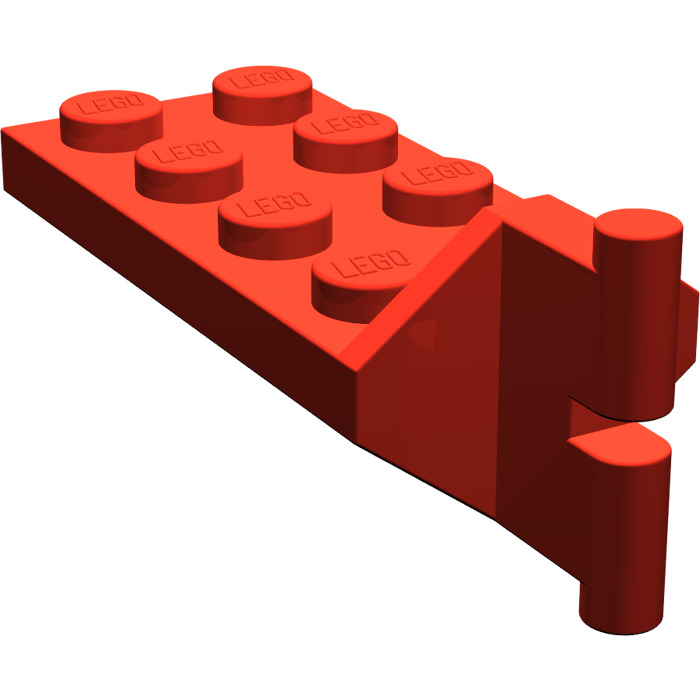 LEGO Red Hinge Plate 2 x 4 with Articulated Joint - Male (3639) | Brick ...