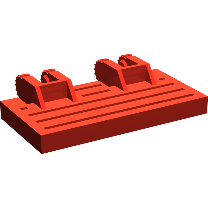 LEGO Red Hinge Train Gate 2 x 4 Locking Dual 2 Stubs with Rear ...
