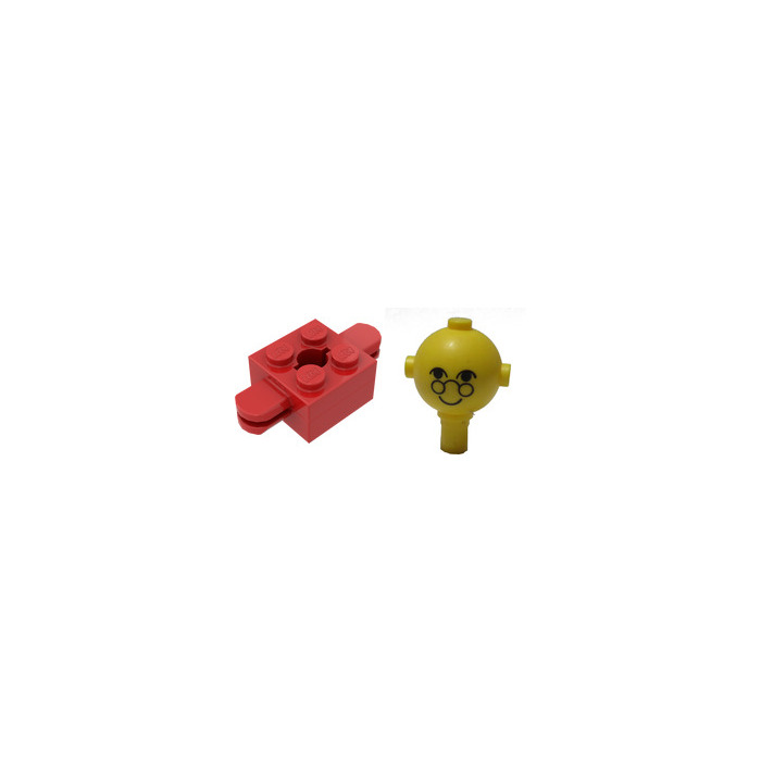 LEGO Red Homemaker Figure with Yellow Head with Glasses | Brick Owl ...