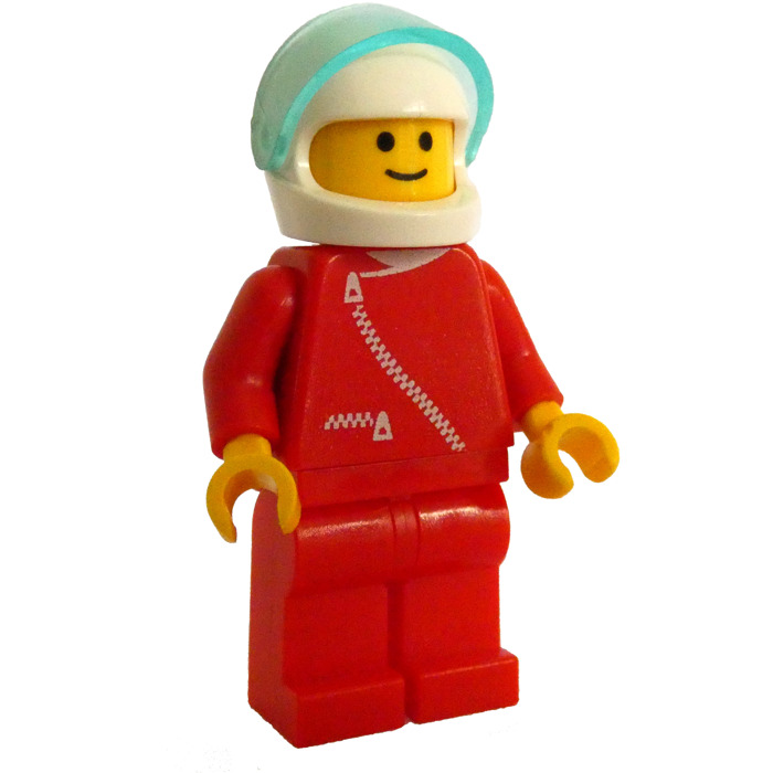 LEGO Red Jacket with Zipper, White helmet with transparent light blue ...