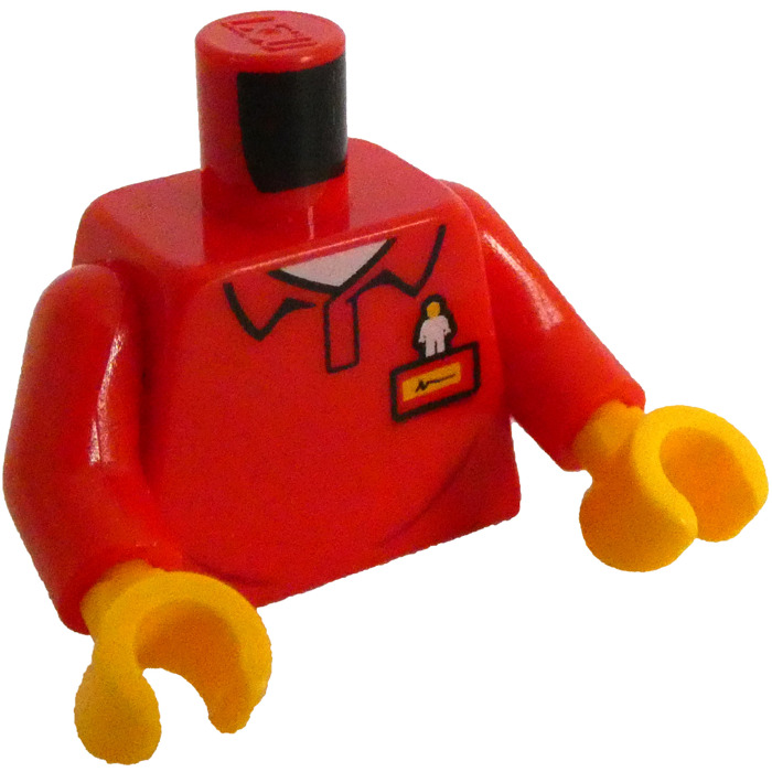 LEGO Red LEGOLAND Staff Minifig Torso (973 / 76382) | Brick Owl - LEGO ...