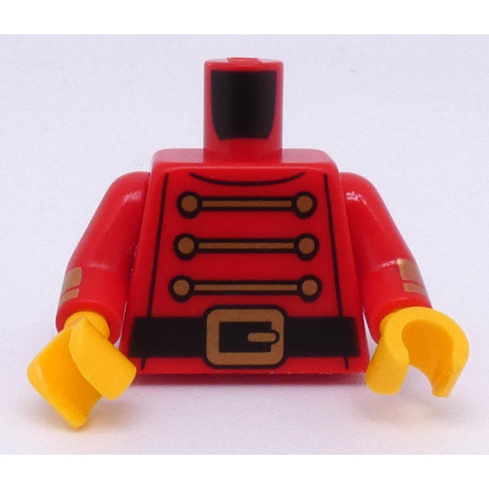 LEGO Red Minifig Torso Soldier Uniform with 3 Gold Chains, 6 Buttons ...