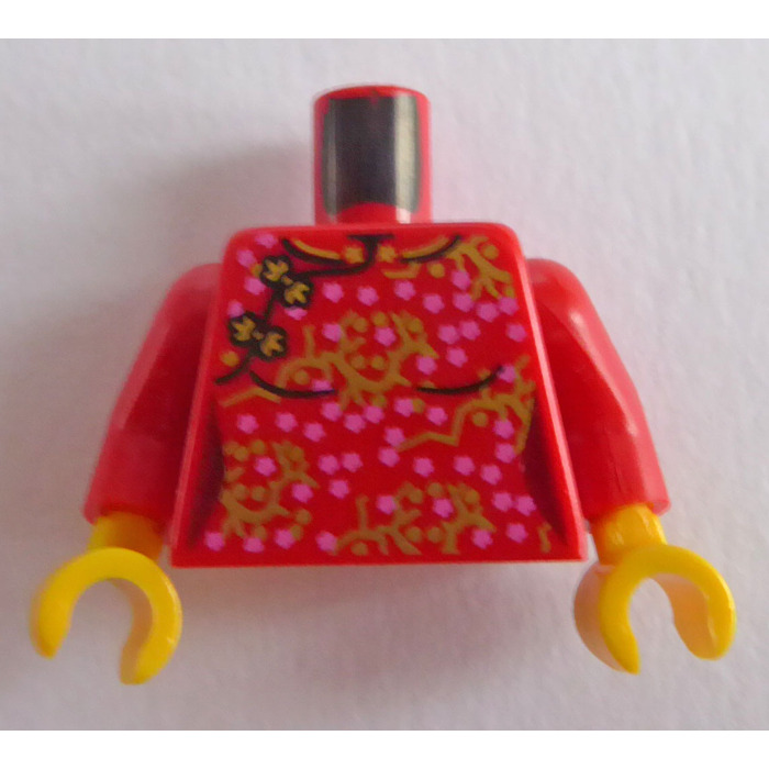 LEGO Red Minifig Torso with Flowers (973) | Brick Owl - LEGO Marketplace