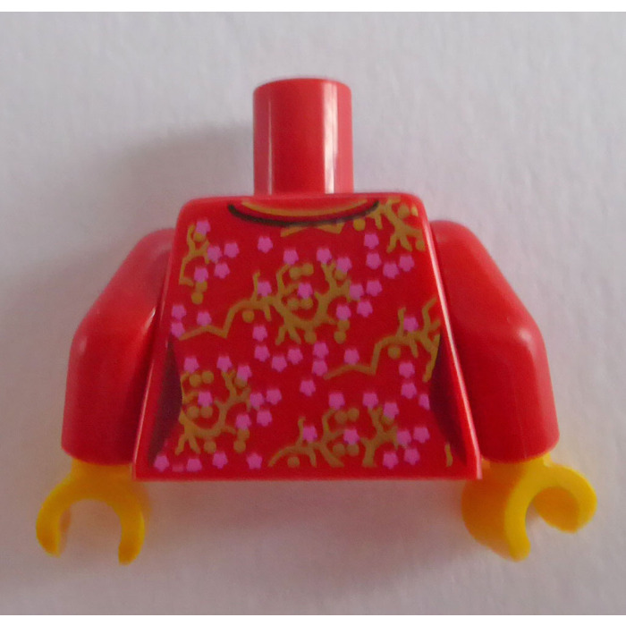 LEGO Red Minifig Torso with Flowers (973) | Brick Owl - LEGO Marketplace