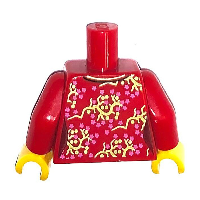 LEGO Red Minifig Torso with Flowers (973) | Brick Owl - LEGO Marketplace