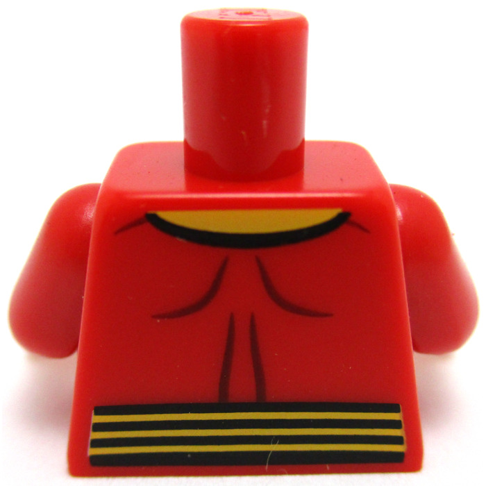 LEGO Red Minifig Torso with Muscles and Yellow Lines (Plastic Man) (973 ...