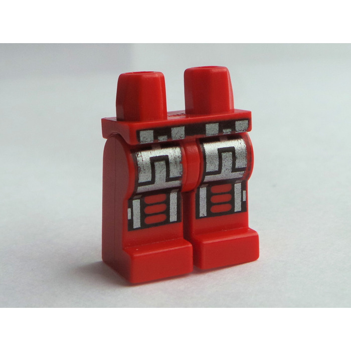 LEGO Red Minifigure Hips and Legs with Silver Armor (3815 / 82532 ...