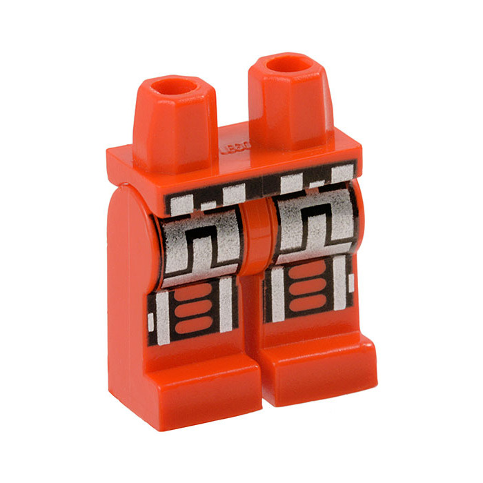 LEGO Red Minifigure Hips and Legs with Silver Armor (3815 / 82532 ...