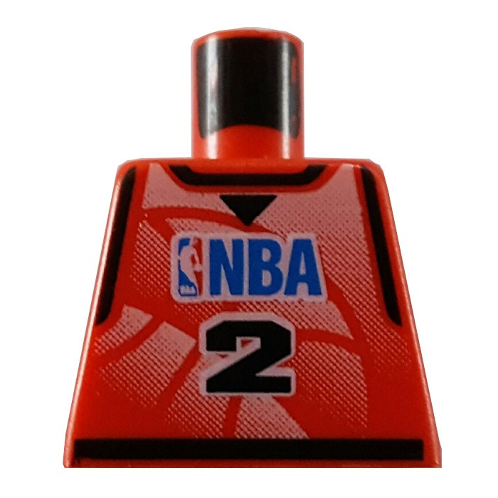 LEGO Red Minifigure NBA Torso with NBA Player Number 2 | Brick Owl ...