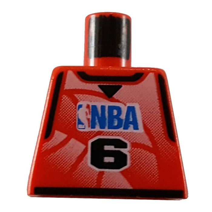 LEGO Minifigure NBA Torso with NBA Player Number 6 | Brick Owl - LEGO ...