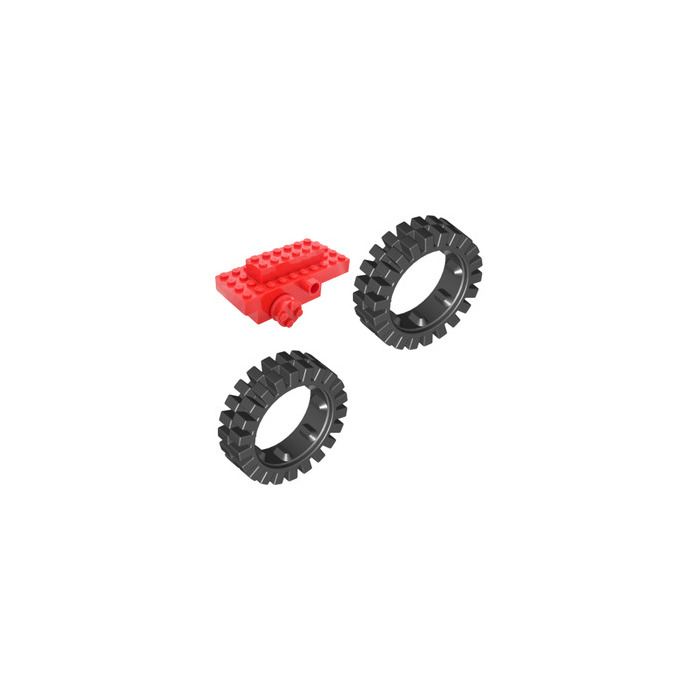 LEGO Motor Wind-Up 4 x 10 x 3 with Red Wheels and Black Tires | Brick Owl