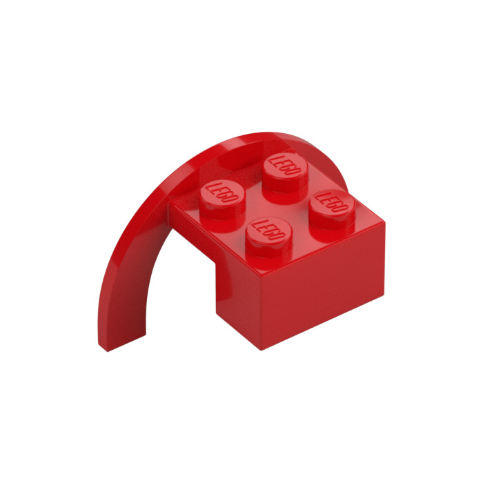 LEGO Red Mudguard Brick 2.5 x 4 x 1.7 with Wheel Arch (50745) | Brick Owl