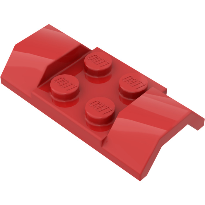 LEGO Red Mudguard Plate 2 x 4 with Wheel Arches (3787) | Brick Owl ...