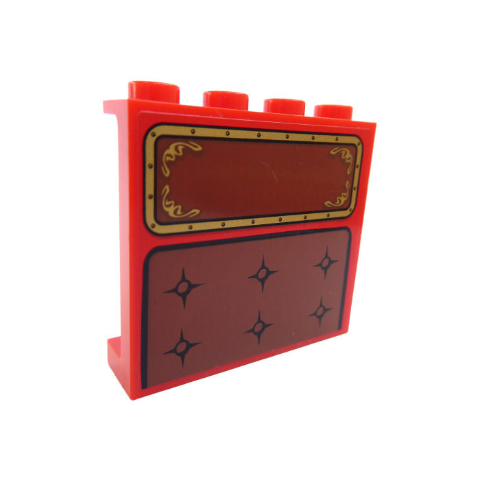 LEGO Red Panel 1 x 4 x 3 with Headrest and Back Cushion Sticker with ...