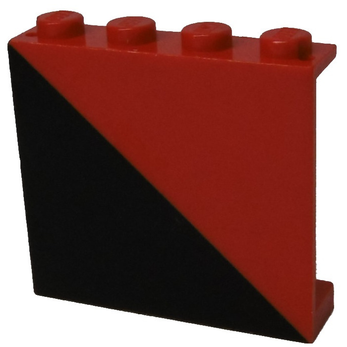 LEGO Panel 1 x 4 x 3 with Lower-Left Black Triangle without Side ...