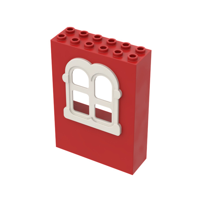 LEGO Panel 2 x 6 x 7 Fabuland with White Window (3890) | Brick Owl ...