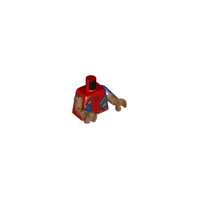 LEGO Red Peter Parker / Werewolf Spider-Man Torso (973) | Brick Owl ...