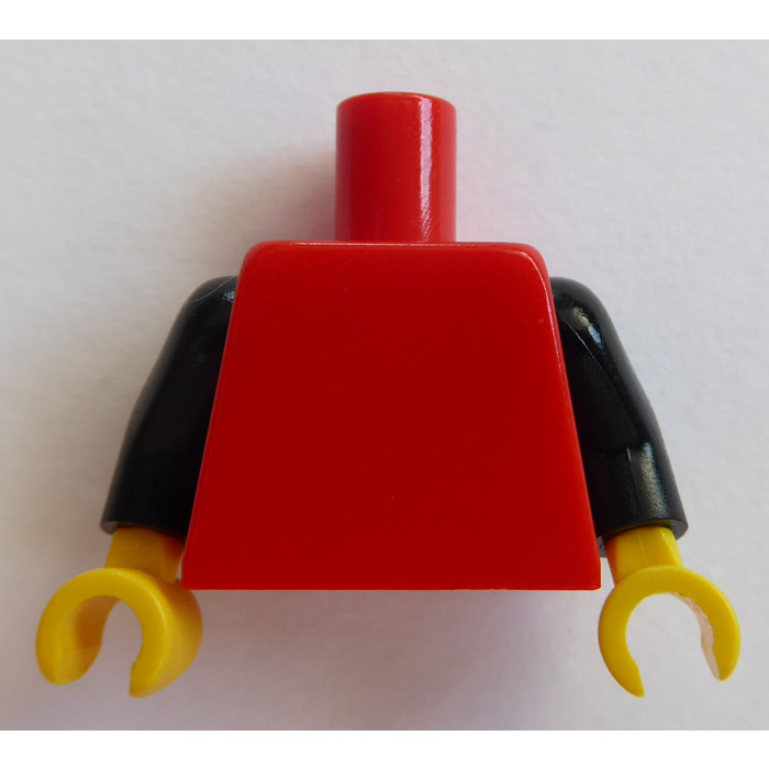 LEGO Red Plain Torso with Black Arms and Yellow Hands (73403 / 76382 ...