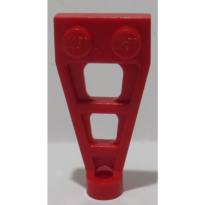 LEGO Red Plate 1 x 2 Triangle with Stud Hole (4596) | Brick Owl - LEGO ...