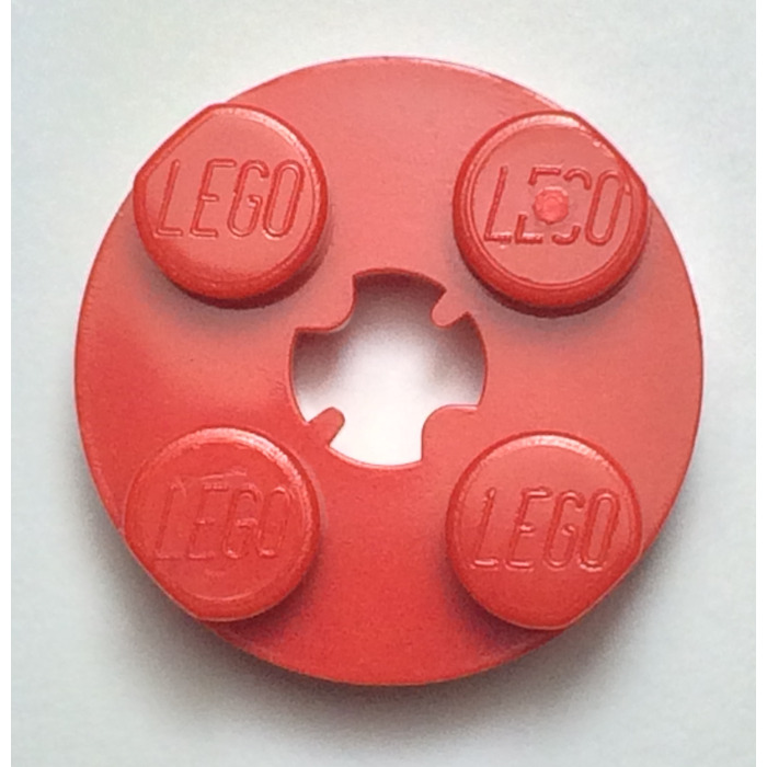 LEGO Red Plate 2 x 2 Round with Axle Hole (4032) | Brick Owl