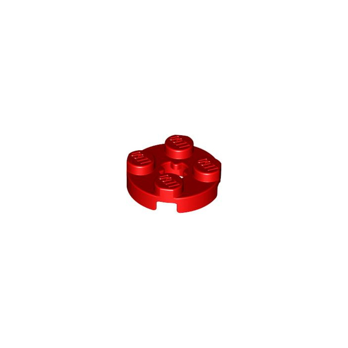 LEGO Red Plate 2 x 2 Round with Axle Hole (4032) | Brick Owl