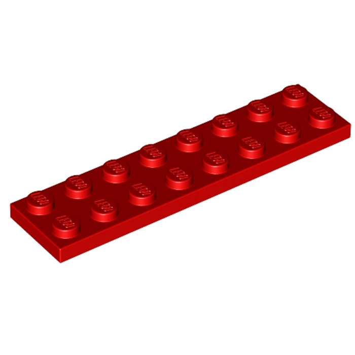 LEGO Red Plate 2 x 8 (3034) | Brick Owl - LEGO Marketplace
