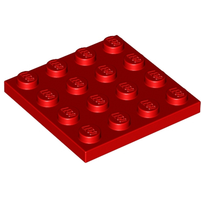 LEGO Red Plate 4 x 4 (3031) | Brick Owl - LEGO Marketplace