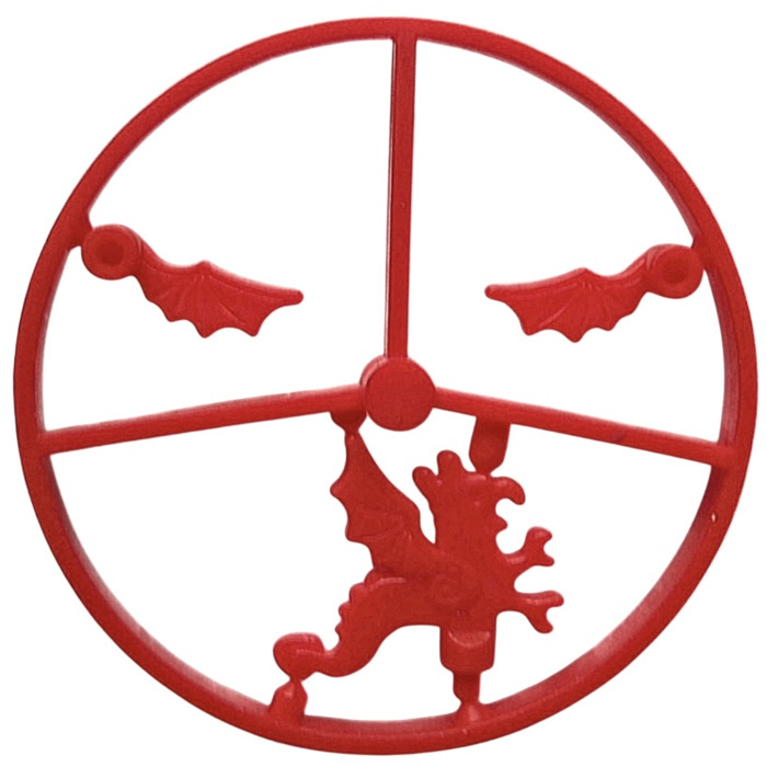 LEGO Red Plume Wheel with Dragon and Wings | Brick Owl