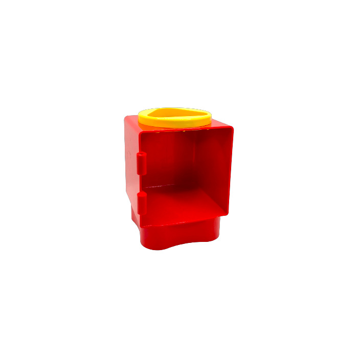 LEGO Red Primo Shape Sorter Chamber with Yellow Triangle | Brick Owl ...