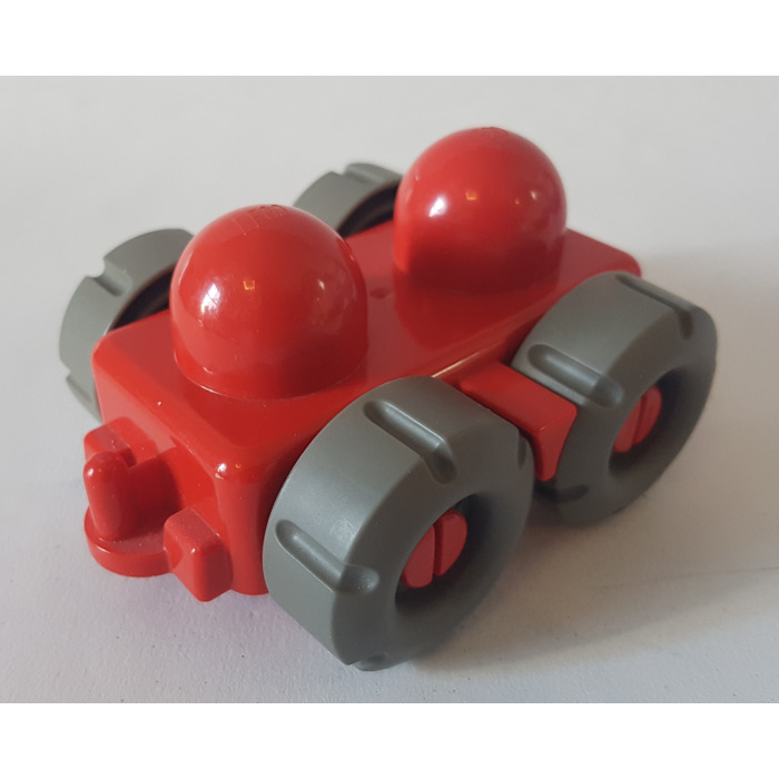 LEGO Red Primo Vehicle Base with Tow Hitches and Treaded Tires (45205 ...