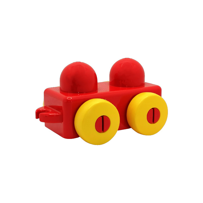 LEGO Primo Vehicle Base with Tow Hitches and Yellow Wheels (76044 ...