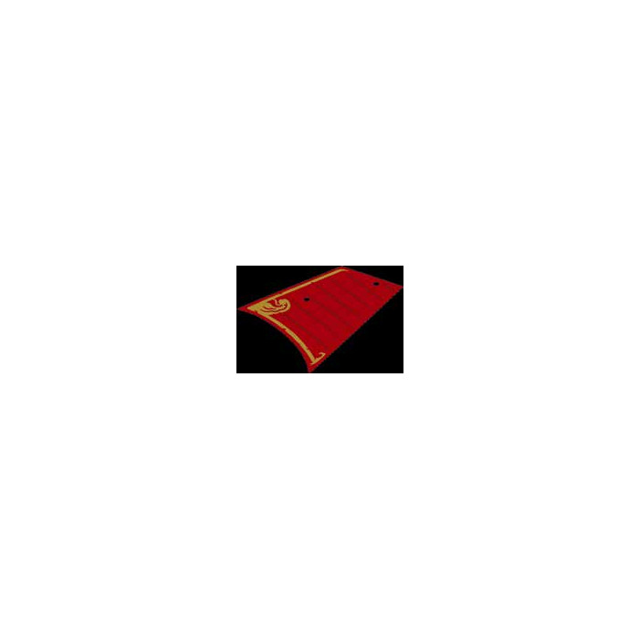 LEGO Red Sail with Dark Red Lines and Gold Trim and Wave | Brick Owl ...