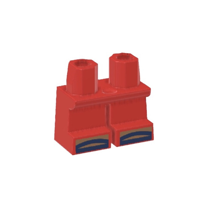 LEGO Short Legs with Dark Tan and Dark Blue Shoes (41879) | Brick Owl ...