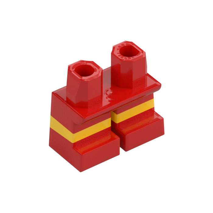 LEGO Red Short Legs with Yellow Stripe (16709 / 41879) | Brick Owl ...