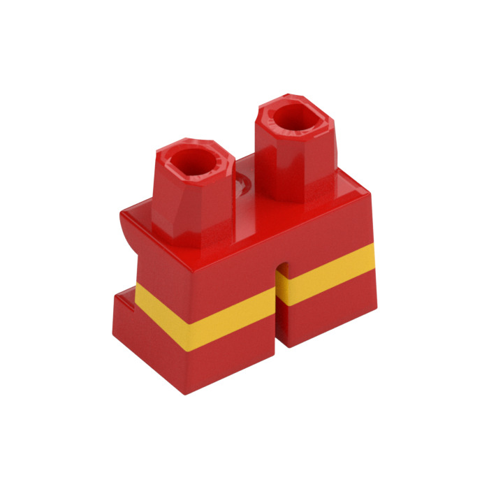 LEGO Red Short Legs with Yellow Stripe (16709 / 41879) | Brick Owl ...