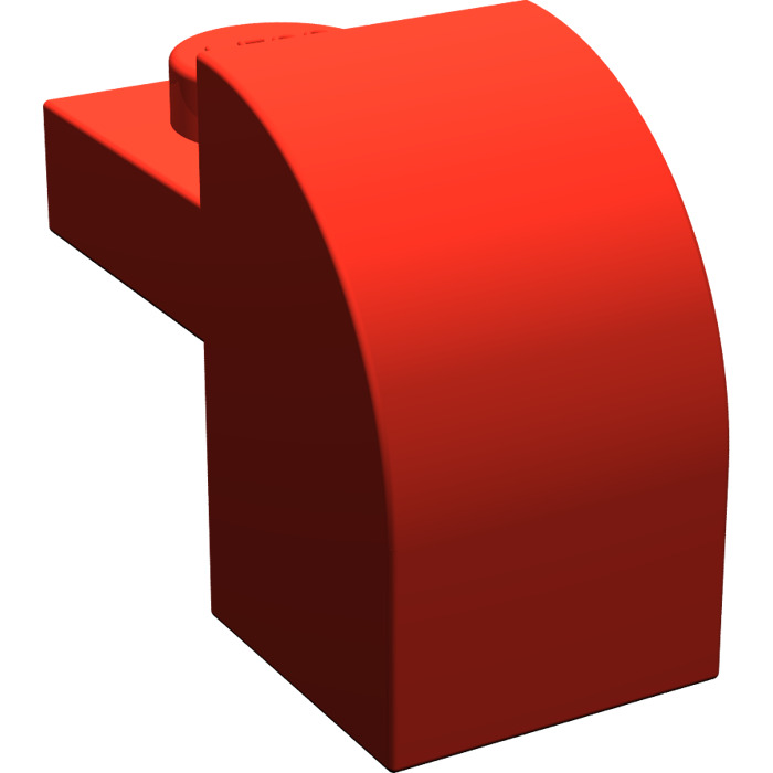 LEGO Red Slope 1 x 2 x 1.3 Curved with Plate (6091 / 32807) | Brick Owl ...