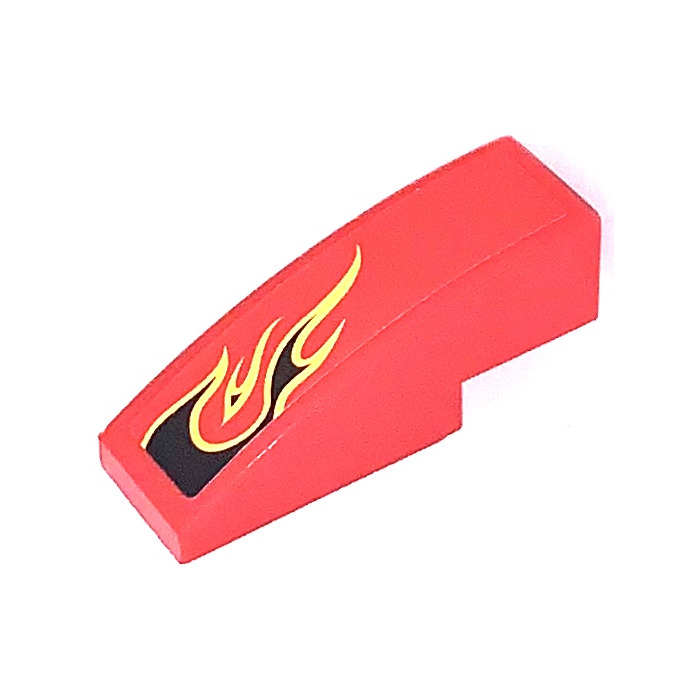 LEGO Slope 1 x 3 Curved with Flames Left 8227 Sticker (50950) | Brick ...