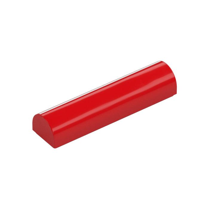 LEGO Red Slope 1 x 4 x 0.7 Curved with ‘Santander’ and Yellow and White ...