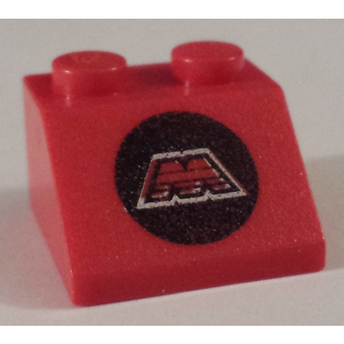 LEGO Red Slope 2 x 2 (45°) with MTron Logo (3039) | Brick Owl - LEGO ...